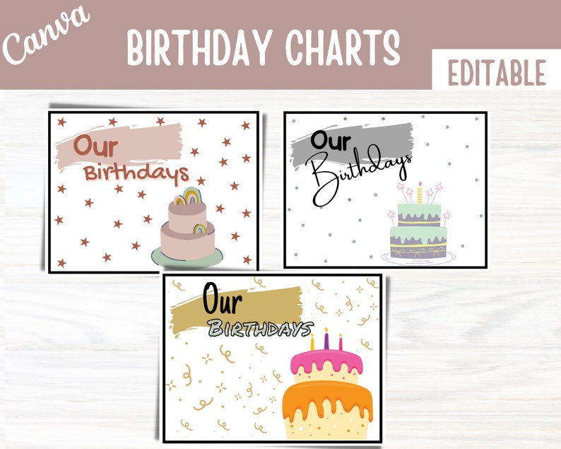 Boho Vibes Birthday Chart Posters Teaching Resources Desert - Etsy
