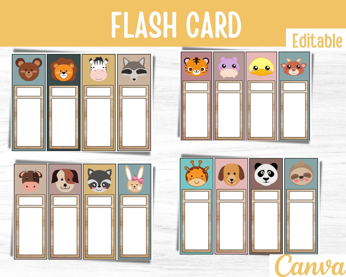 Animal Flash Cards Posters Phonics Flash Cards Teaching - Etsy