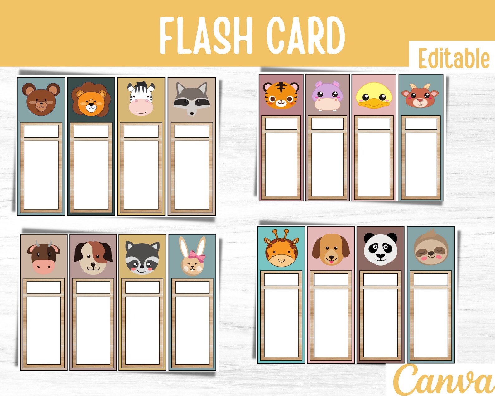 Animal Flash Cards Posters Phonics Flash Cards Teaching - Etsy