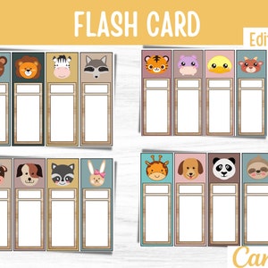 Animal Flash Cards Posters Phonics Flash Cards Teaching - Etsy