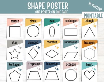 Rainbow 2d Shapes - Etsy