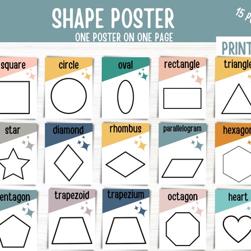 Boho Rainbow Shape Posters Polka-dot Classroom Decor - Etsy