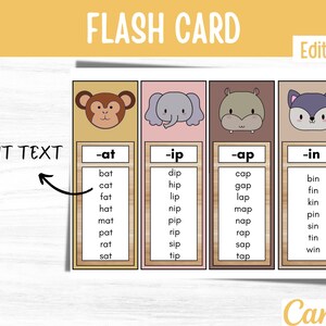 Animal Flash Cards Posters Phonics Flash Cards Teaching - Etsy