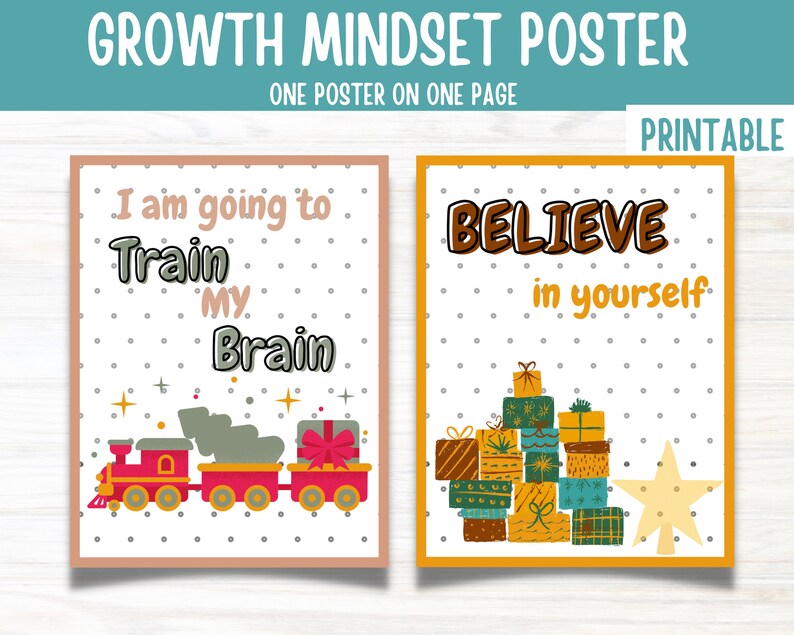 Boho Vibes Growth Mindset Posters Printable Teaching - Etsy