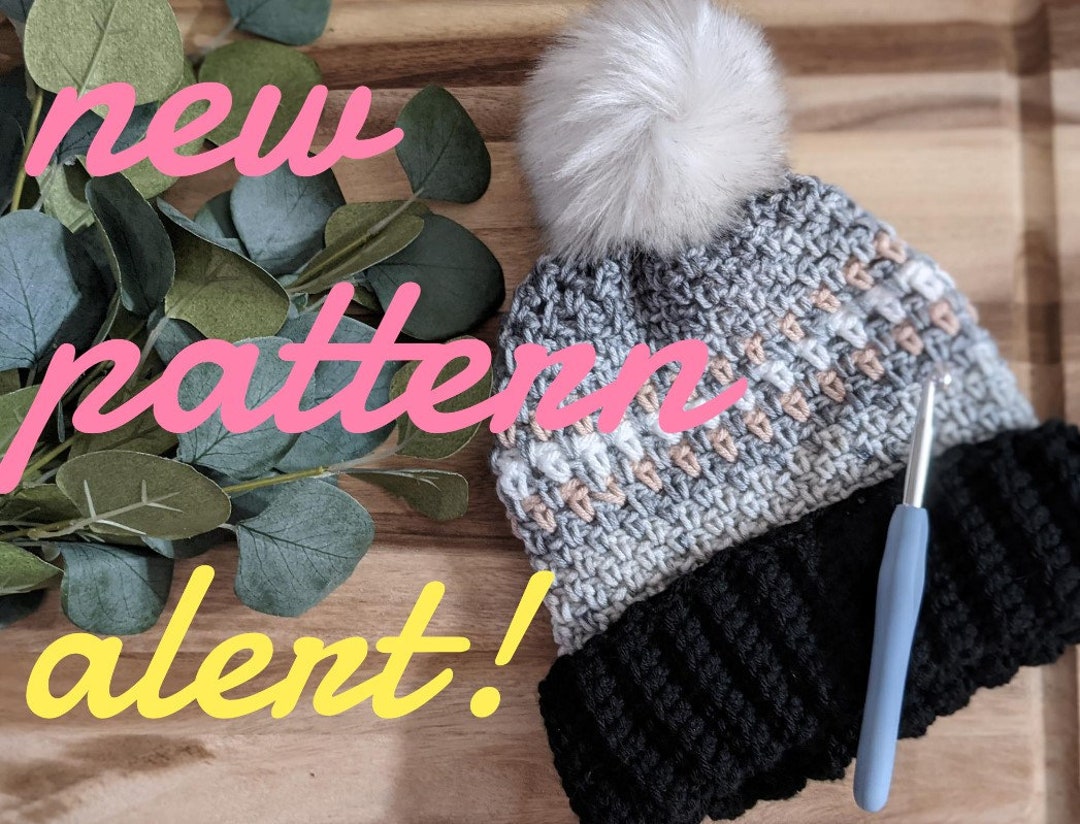 Crochet Pattern Cozy Grey Crochet Hat - Etsy