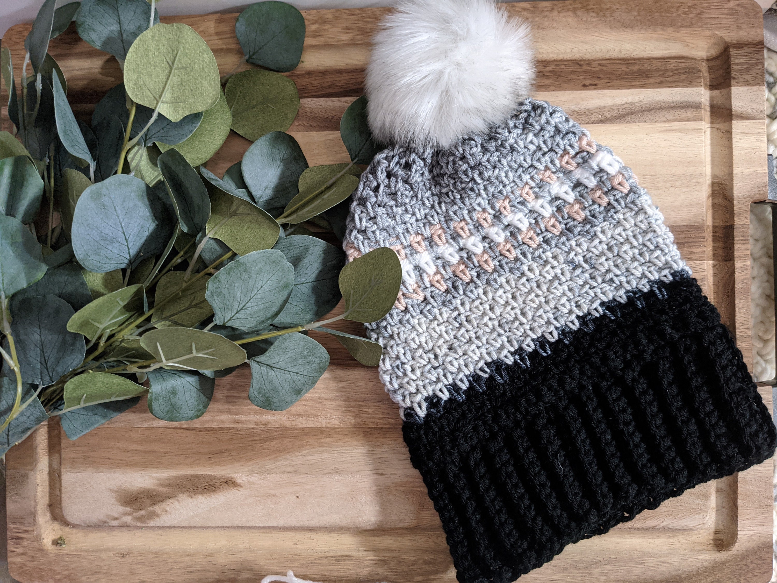 Crochet Pattern Cozy Grey Crochet Hat - Etsy