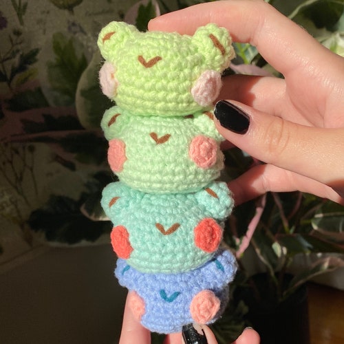 Handmade Chunky Bear Crochet Keychain Cute Bear Keychain - Etsy