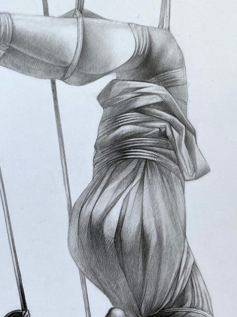 Shibari Ix Original Drawing Shibari Art Bdsm Rope Bondage Etsy