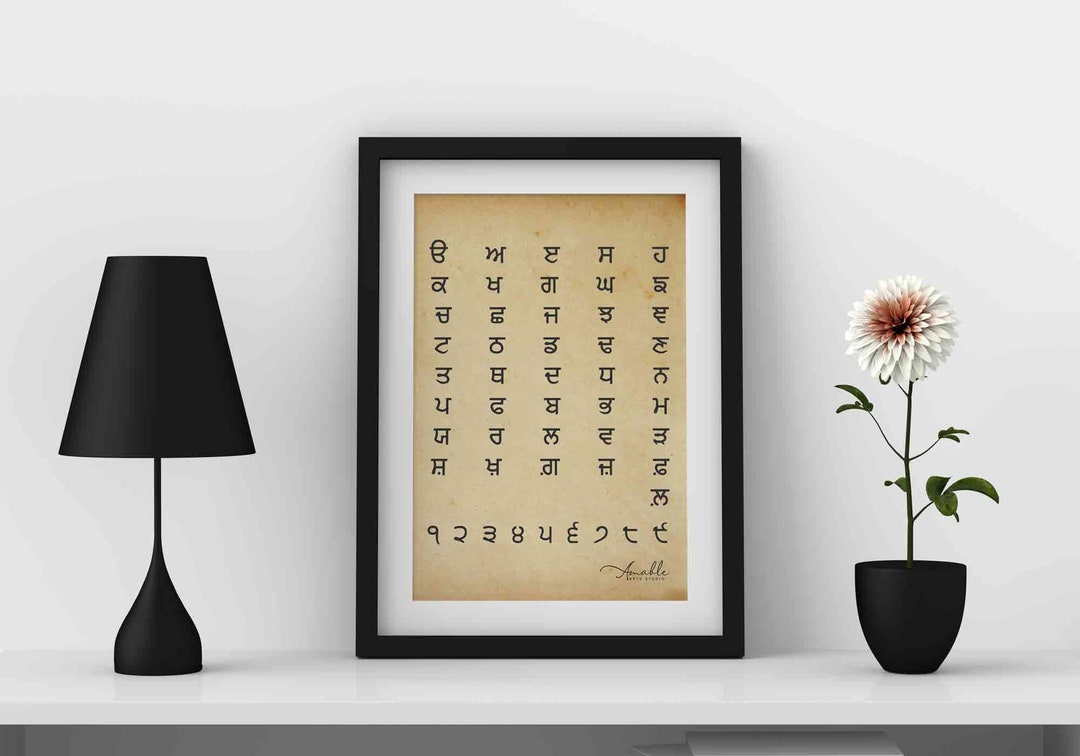 Buy Punjabi Alphabets Poster: Uda Aida Sikh Nursery Decor (digital ...