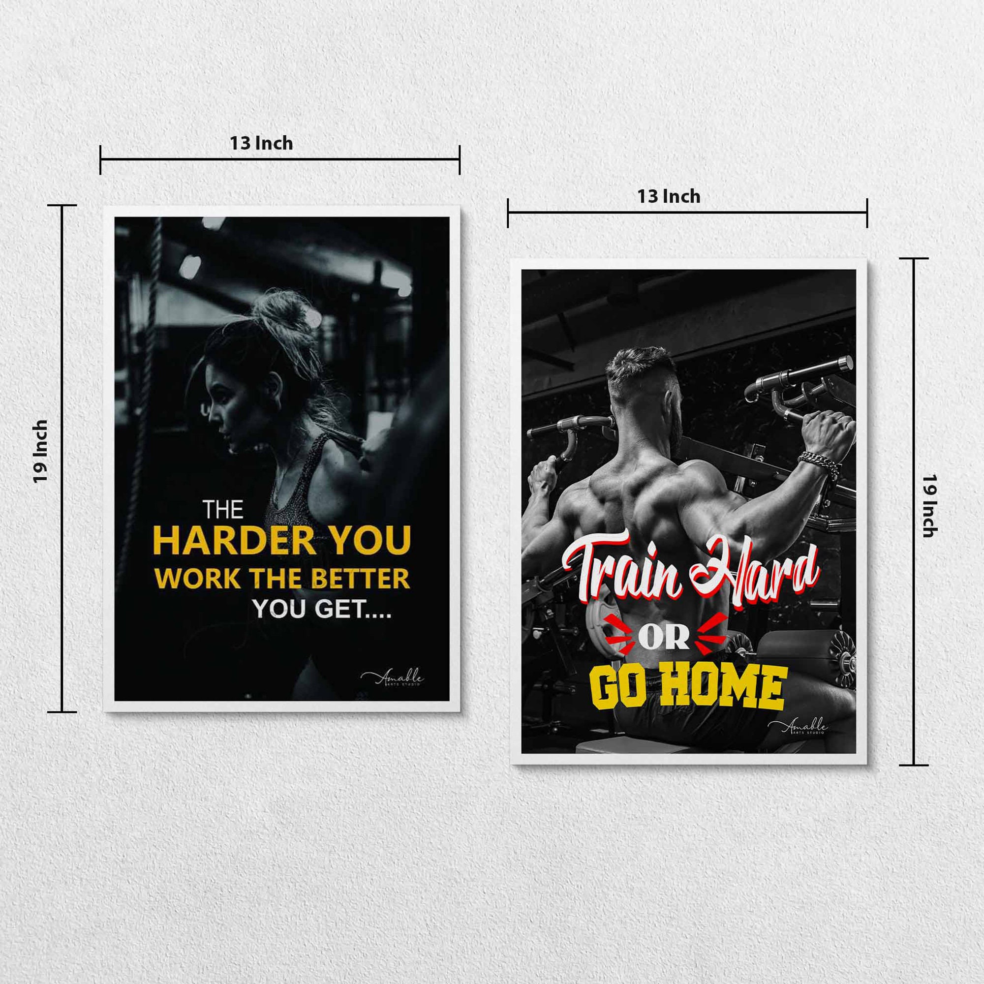 Set of 6 Bodybuilding Posters | Gym Motivation Wall Art Posters ...