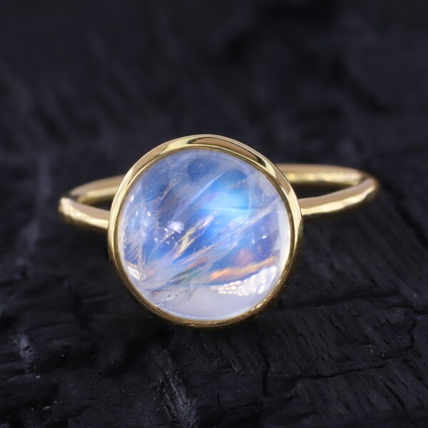 Large Moonstone Ring - Etsy