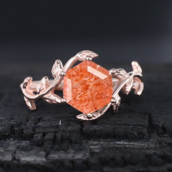 Sunstone Ring - Etsy