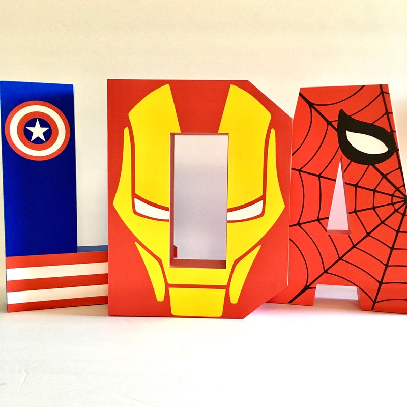 Superhero Letters - Etsy