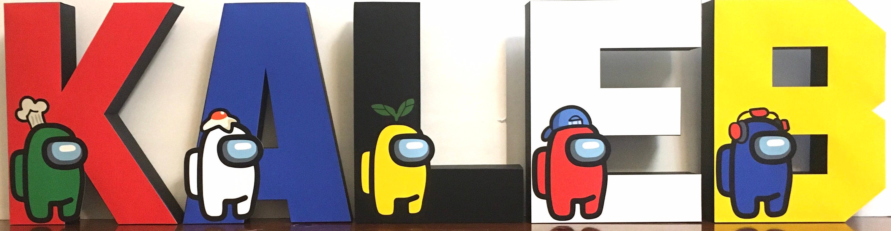 Among Us 3D Paper Letters custom 3D Letter Personalized - Etsy UK