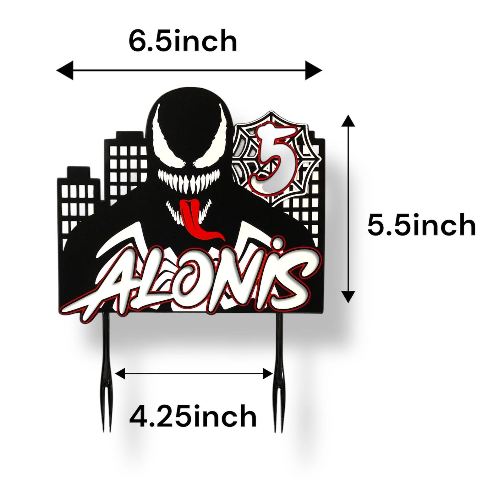 Personalized Venom Birthday Cake Topper: Superhero Party Decor - Etsy