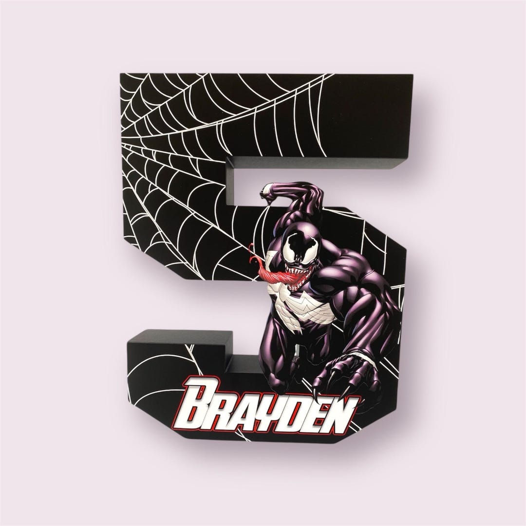 Personalized Venom 3D Paper Letter: Superhero Party Decor - Etsy