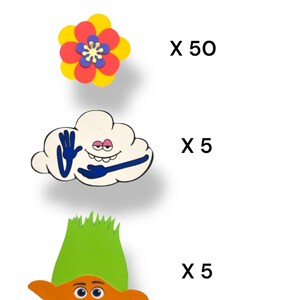 Colorful Flower Party Confetti , Trolls Inspired Party Decor - Etsy