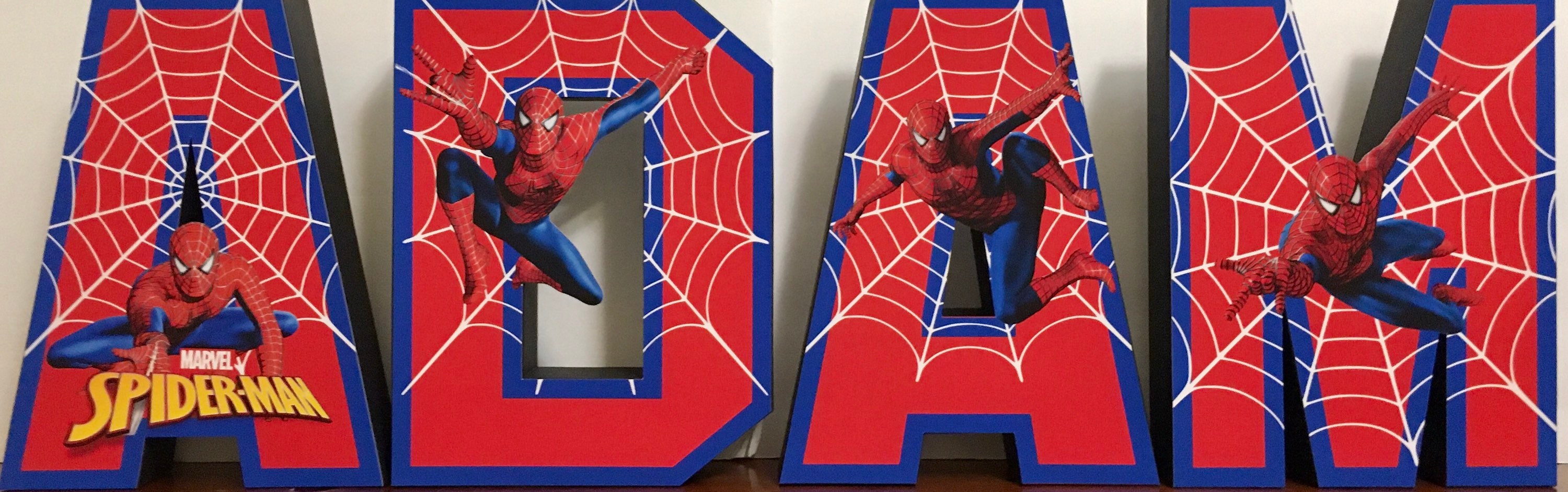 Spider-Man 3D paper letters Custom 3D letter Party letters | Etsy