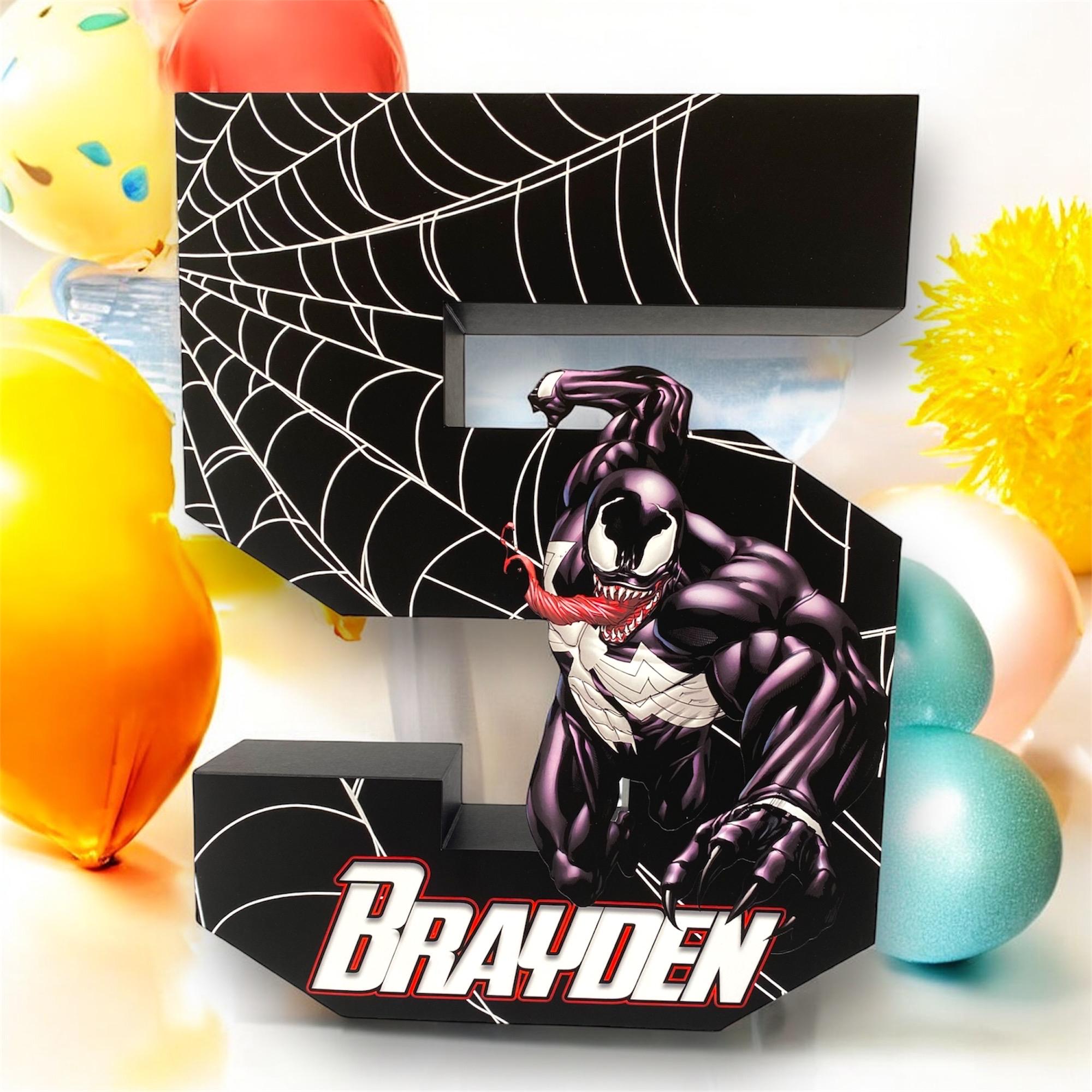 Personalized Venom 3D Paper Letter: Superhero Party Decor - Etsy