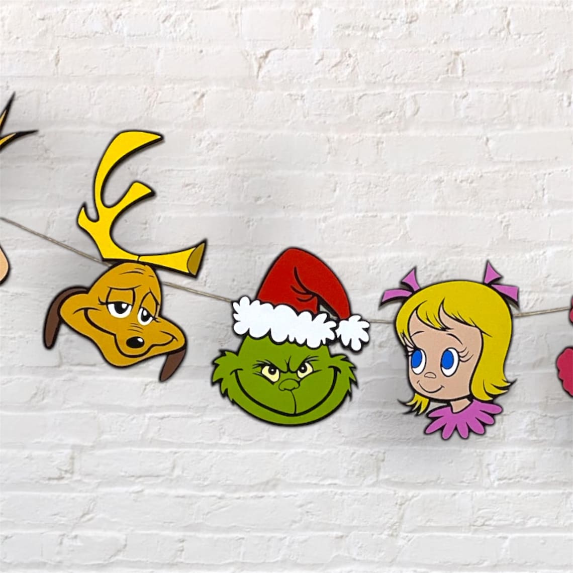 Grinch Christmas Party Banner | Whoville Holiday Garland - Etsy
