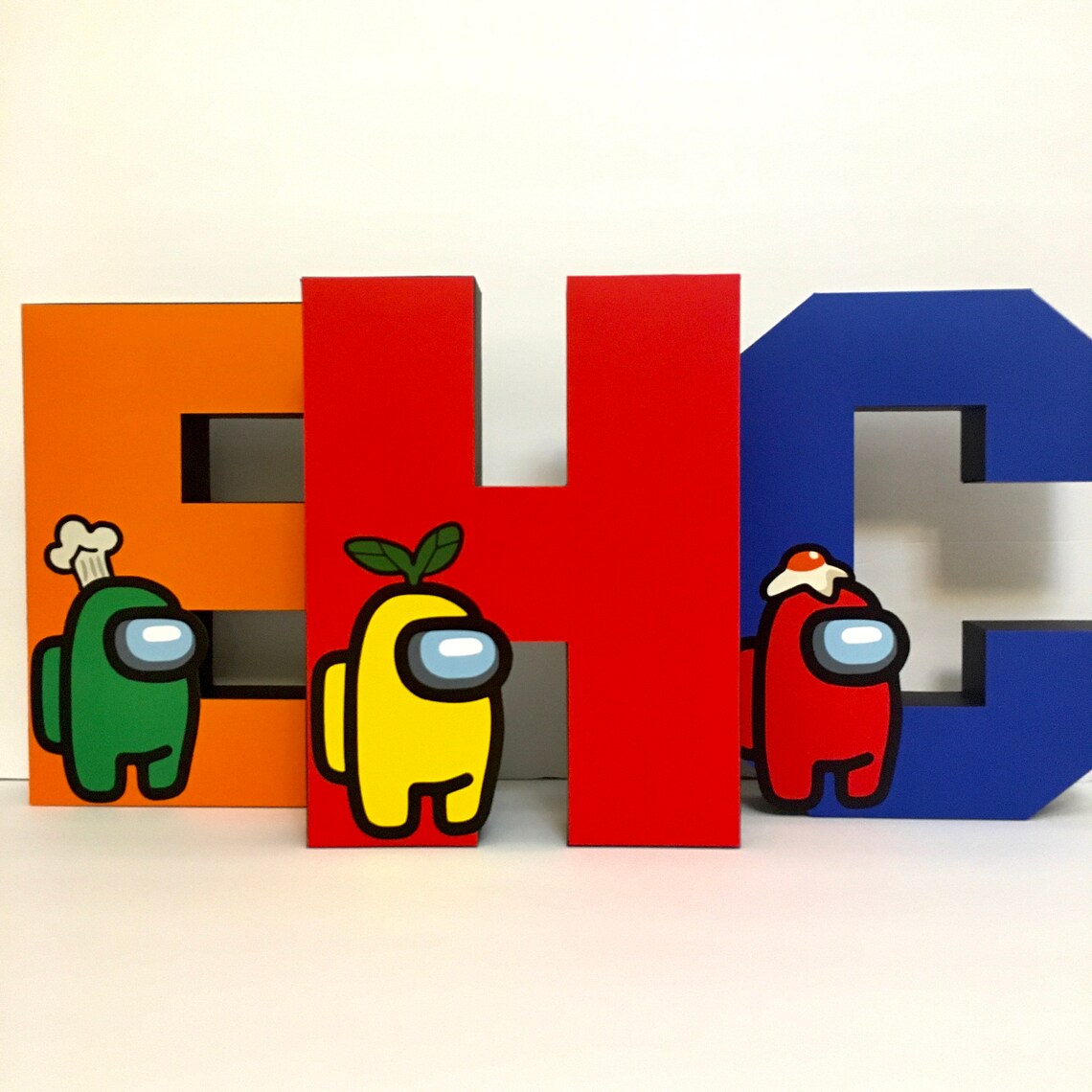 Among Us 3D Paper Letters custom 3D Letter Personalized - Etsy Hong Kong