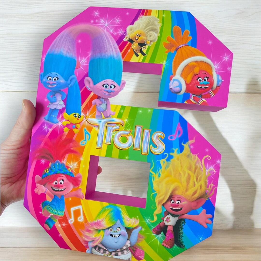 Trolls Inspired 3D Paper Letter Party Decorations , Custom Name Sign - Etsy