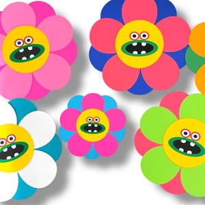 Trolls Paper Flowers . Trolls Party Decorations . Flower Cutouts - Etsy