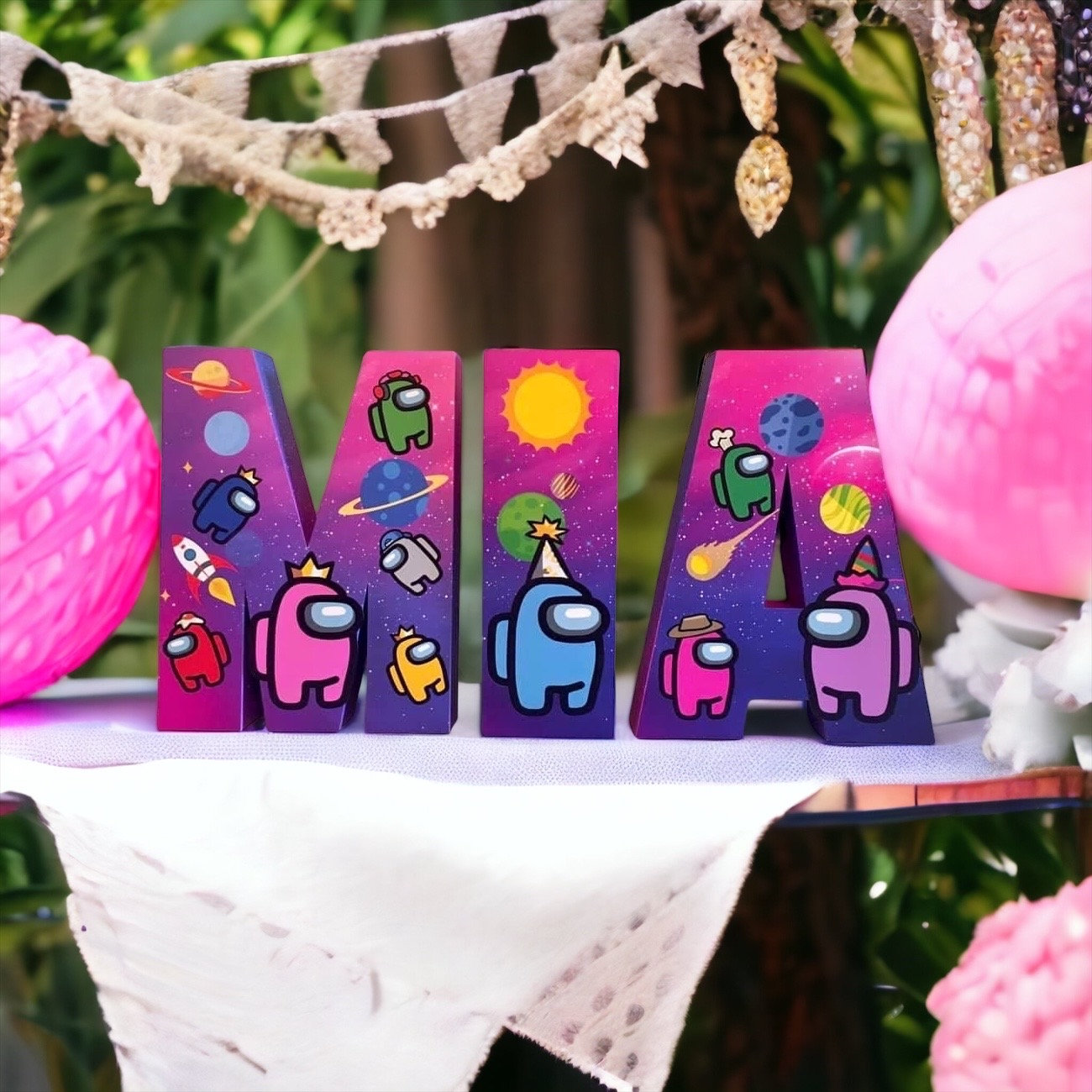 Among Us Party Decorations: Custom 3D Paper Letters - Etsy