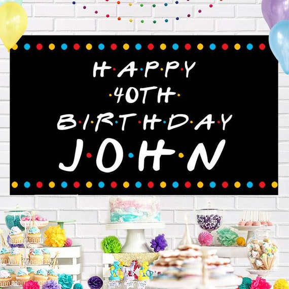 Personalised Friends Theme Birthday Backdrop | Etsy