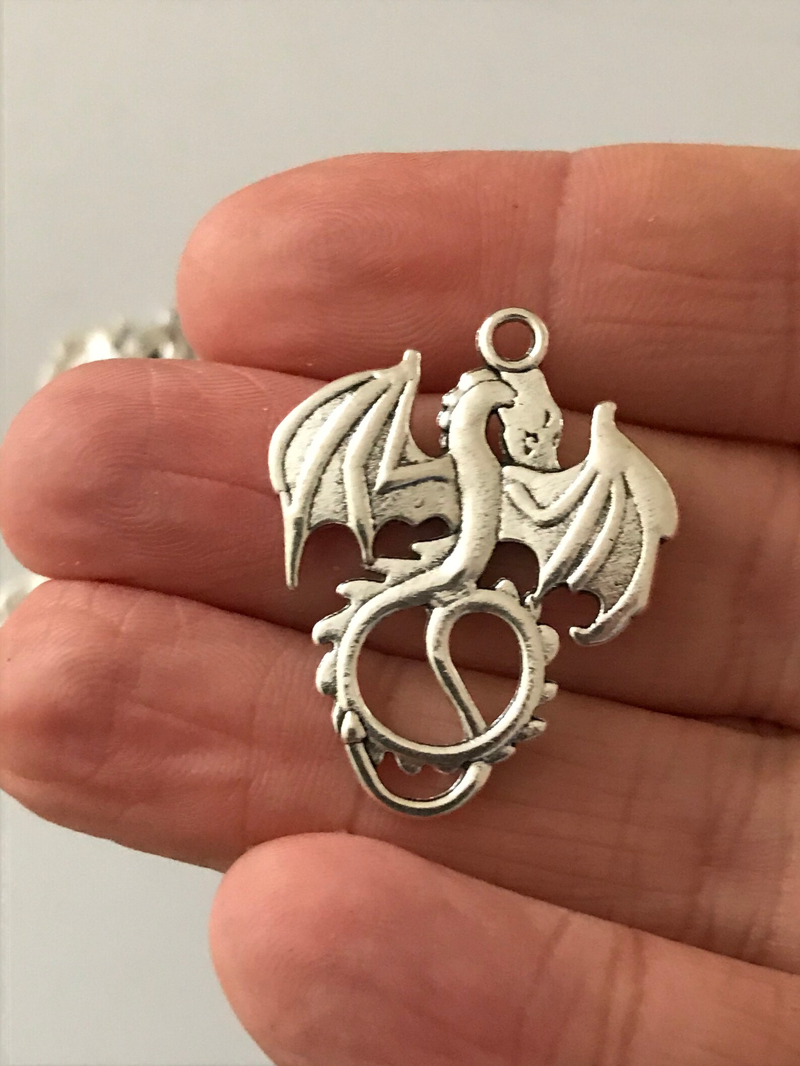 5 Dragon Charms Tibetan Style Alloy 34mm X 27mm - Etsy UK
