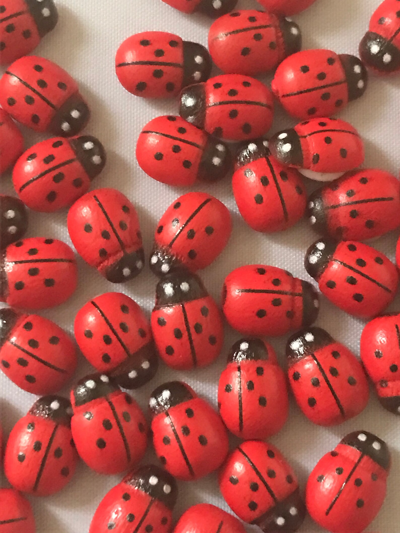 Wooden Miniature Ladybirds X 50 for Crafts Scrapbooking - Etsy UK