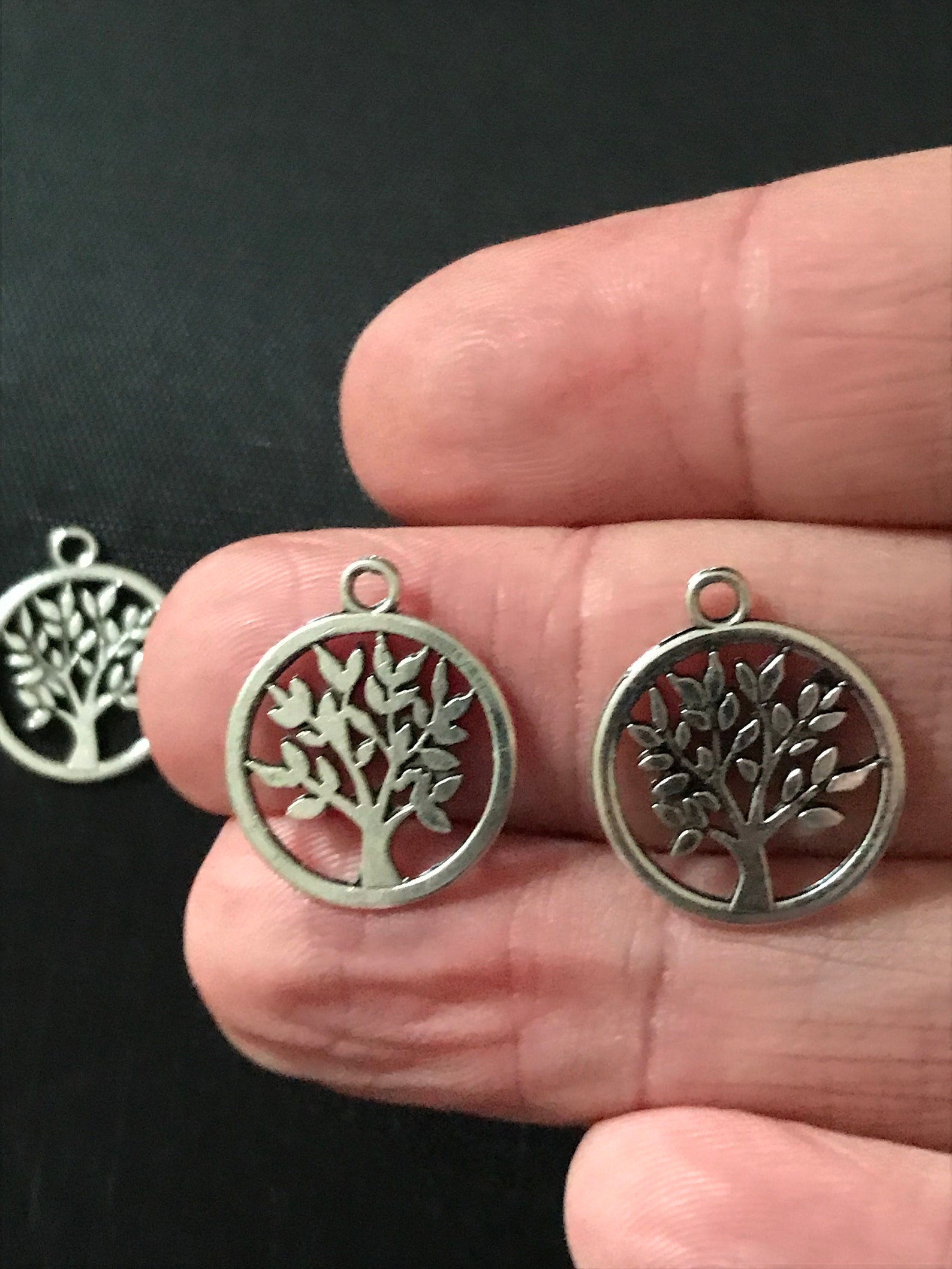 10 Antique Silver Colour Tree of Life Charms 17mm X 17mm - Etsy UK