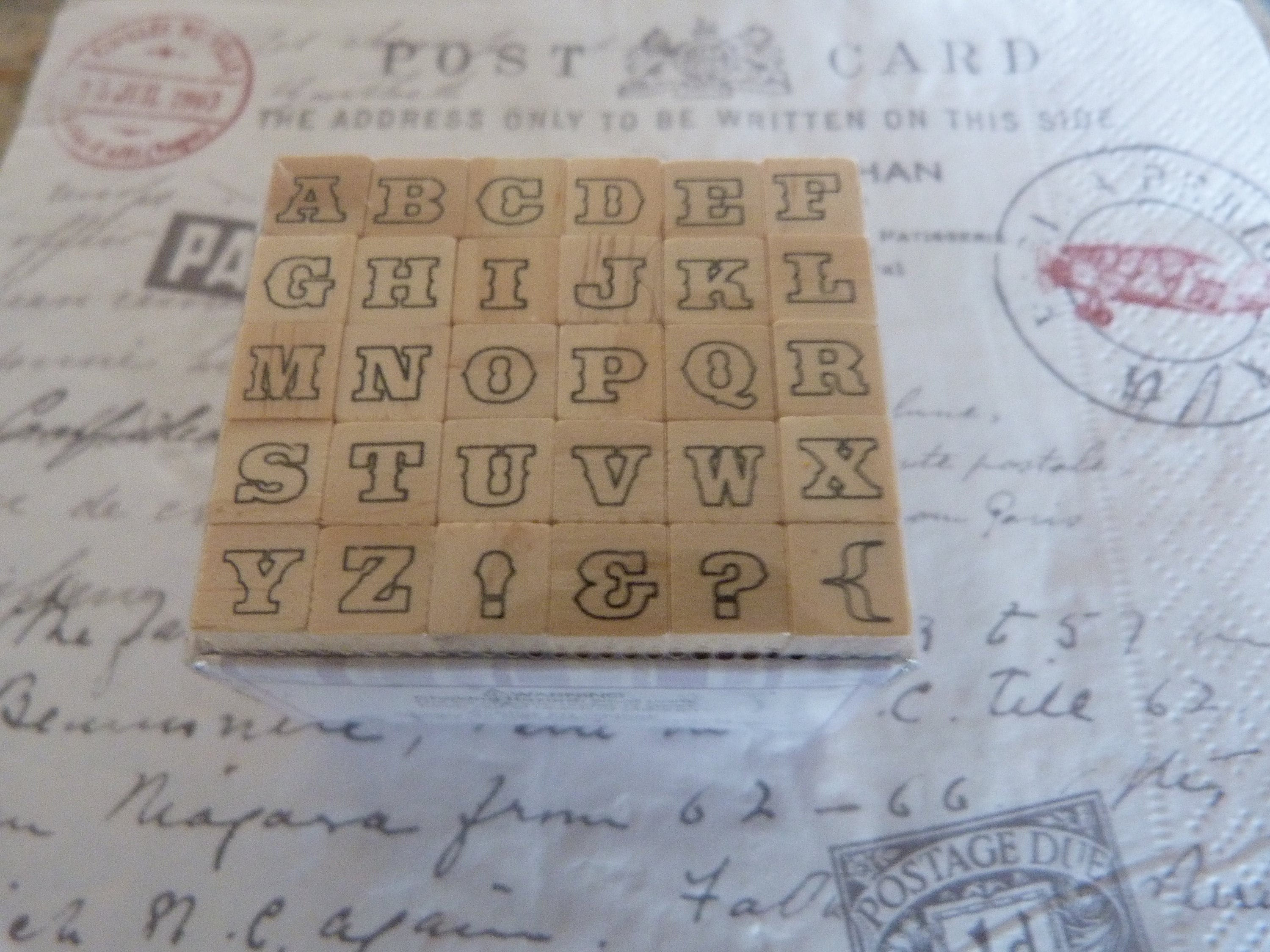 2 X Miniature Alphabet Stamp Sets Outside Capitals Design - Etsy