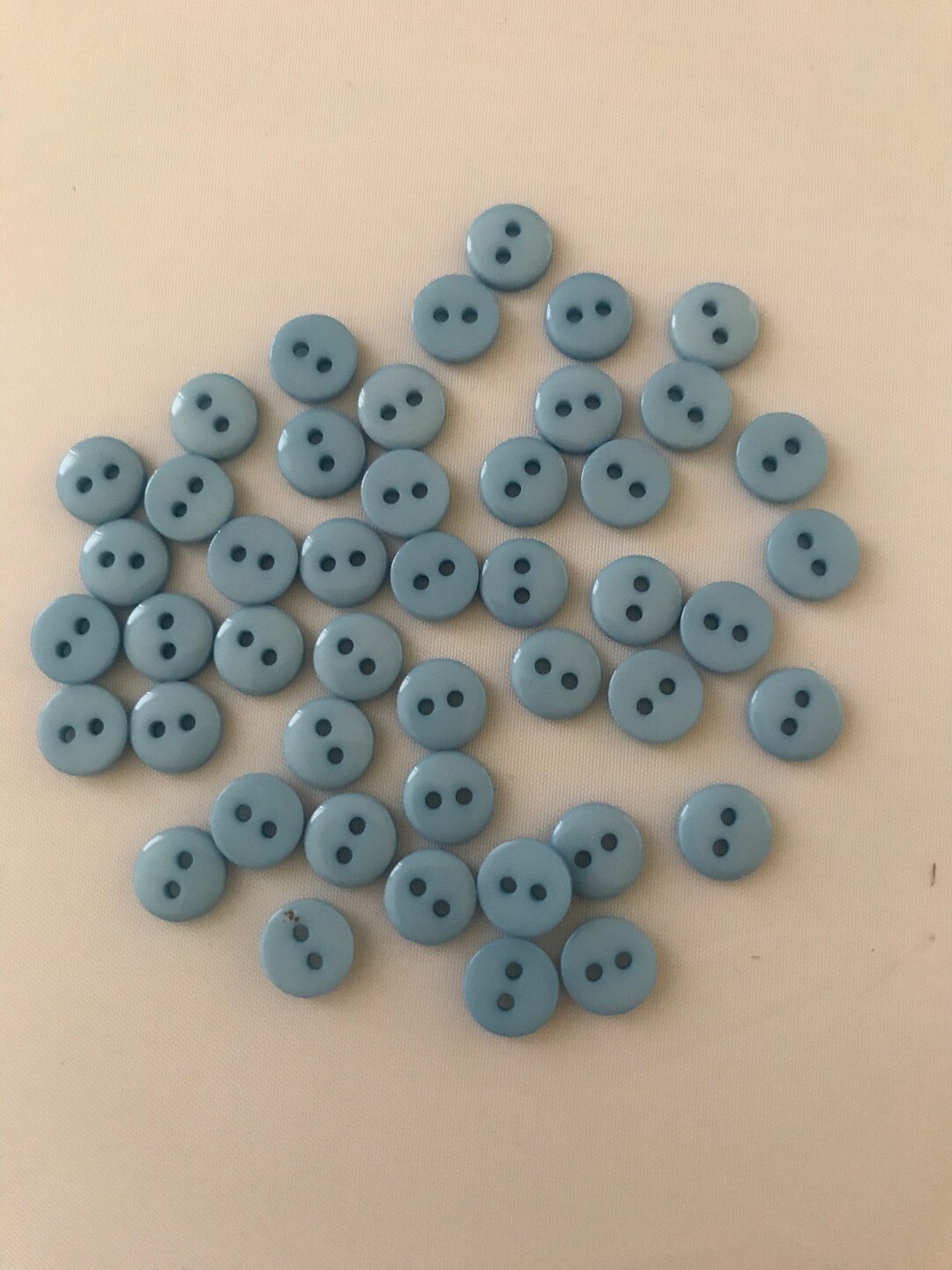 Blue Round Plastic Buttons 9mm X 50 Pieces - Etsy UK