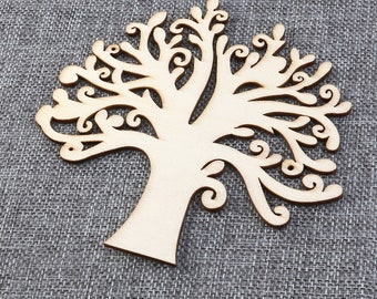 Family Tree MDF Craft Shapes Wooden Blank Gift Tags Decoration - Etsy UK