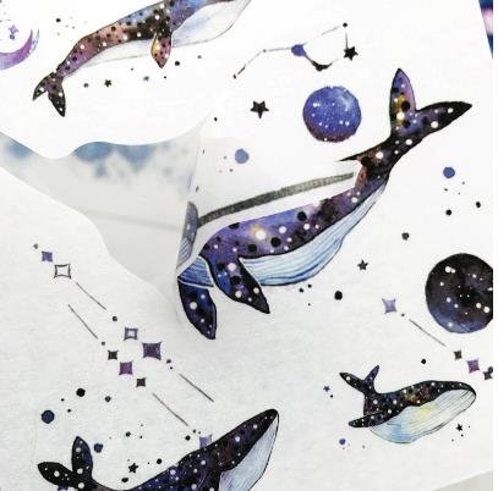 Fantasy Moon and Stars Stickers 6 Sheets | Etsy UK