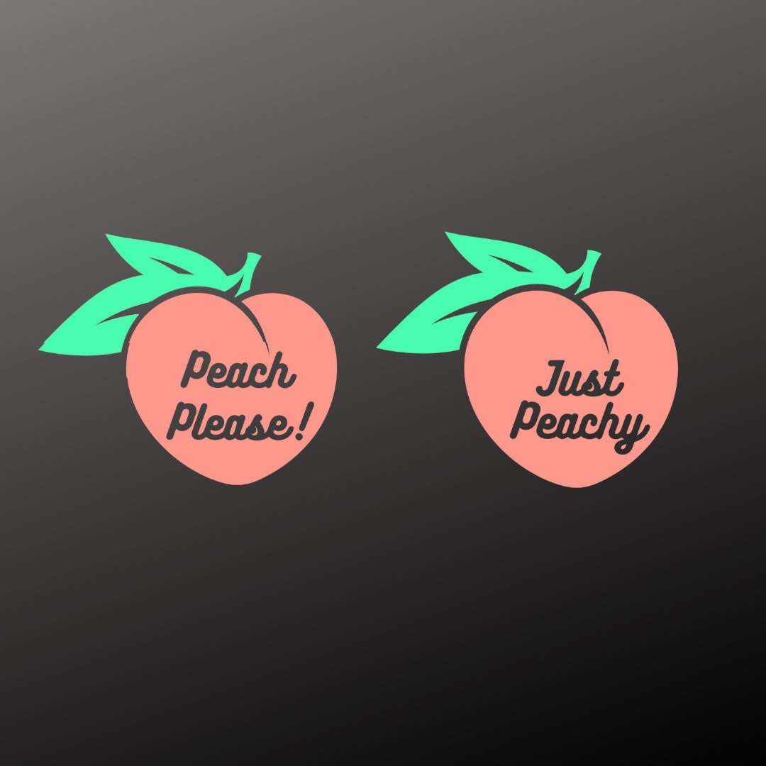 Just Peachy - Vinyl Peach Decal Sticker - Etsy