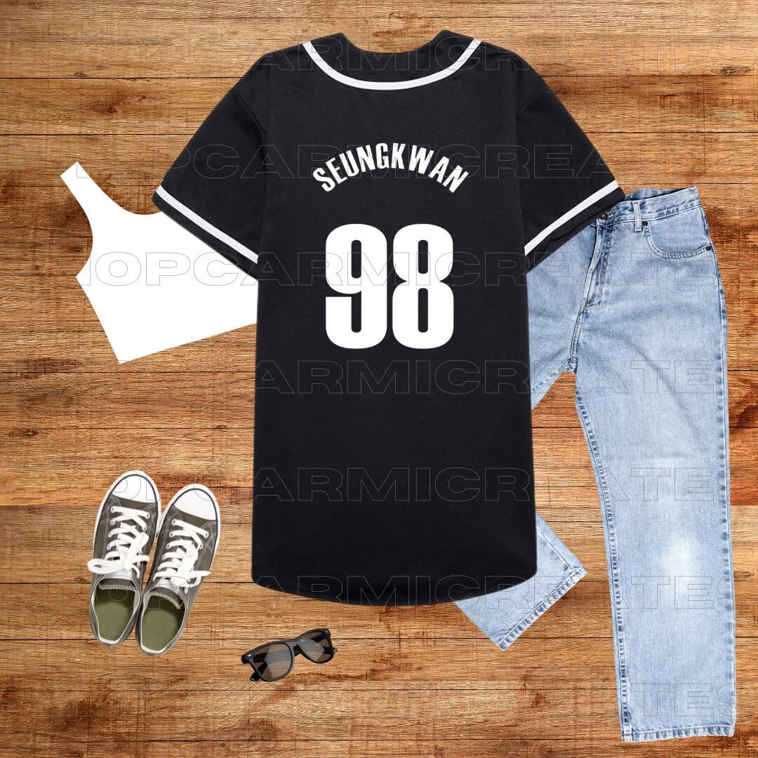 SEUNGKWAN Bias | Baseball Jersey | Unisex | SVT Jersey| CARAT | Busan ...