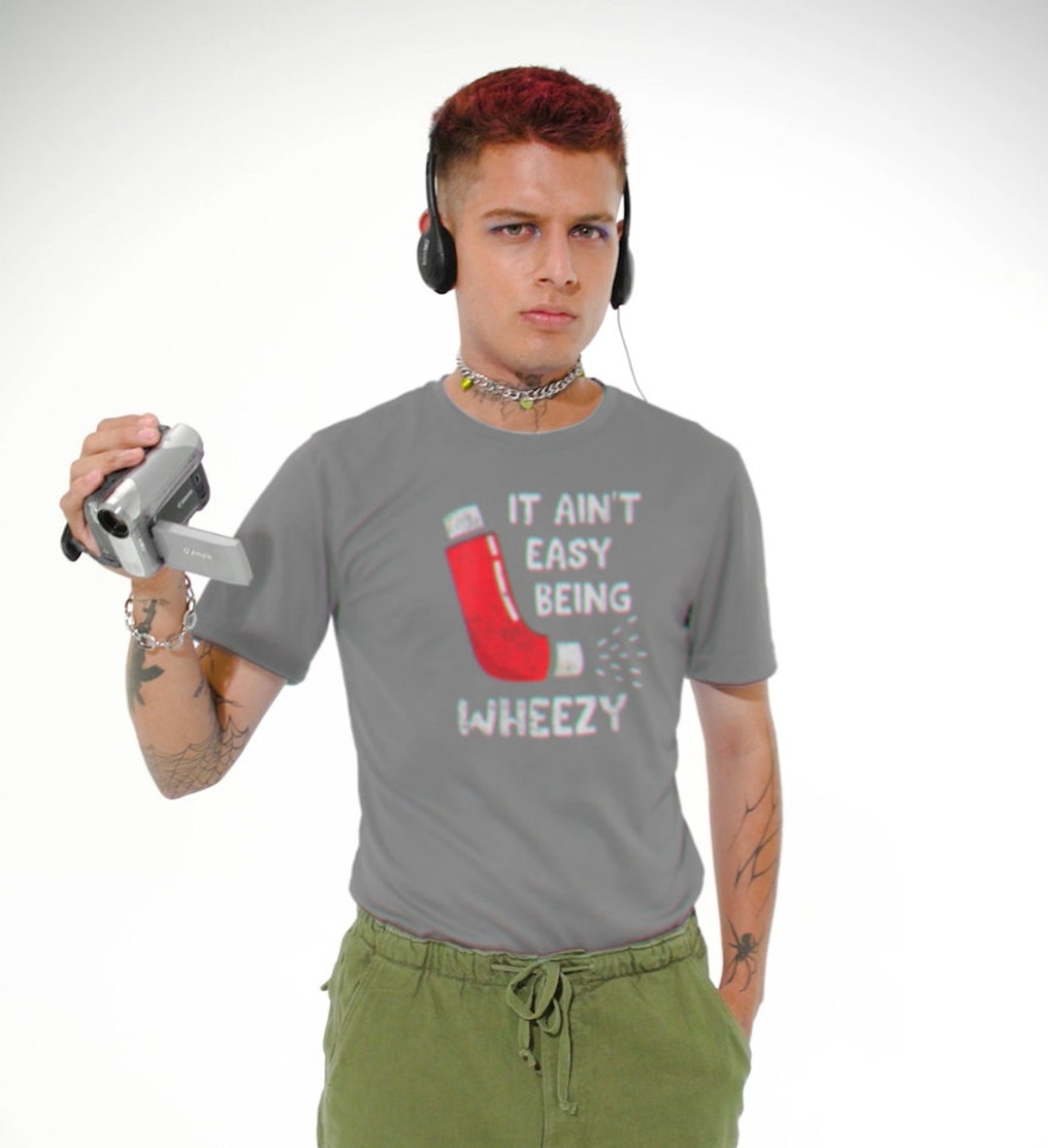 It Ain't Easy Being Wheezy T-shirt Asthma Awareness Funny Inhaler ...