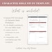 Bible Character Study Template, Christian Profile Worksheet (PDF) - Etsy