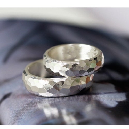 Hammered Sterling Silver Ring - Etsy