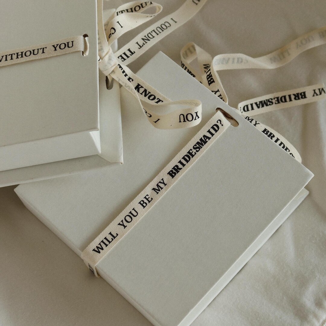Will You Be My Bridesmaid Ribbon Jewelry Box, Bridesmaid Proposal Box ...