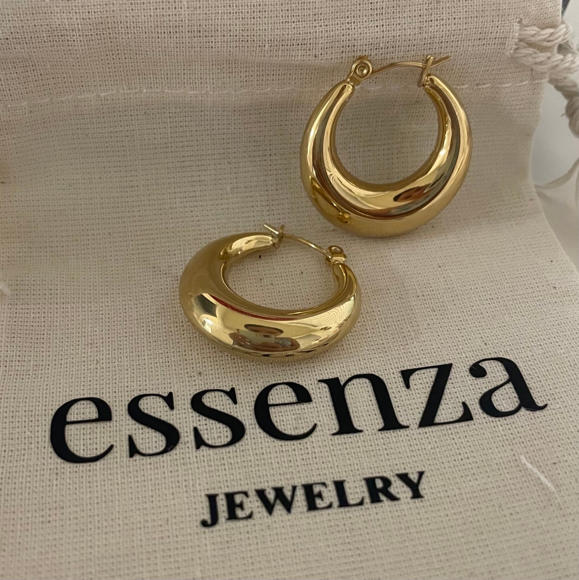 Chunky Gold Hoop Earrings Golden Hoops Chunky Gold Hoops - Etsy