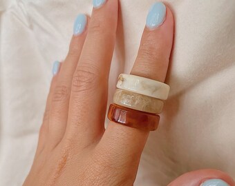 Tortoise Shell Rings - Etsy