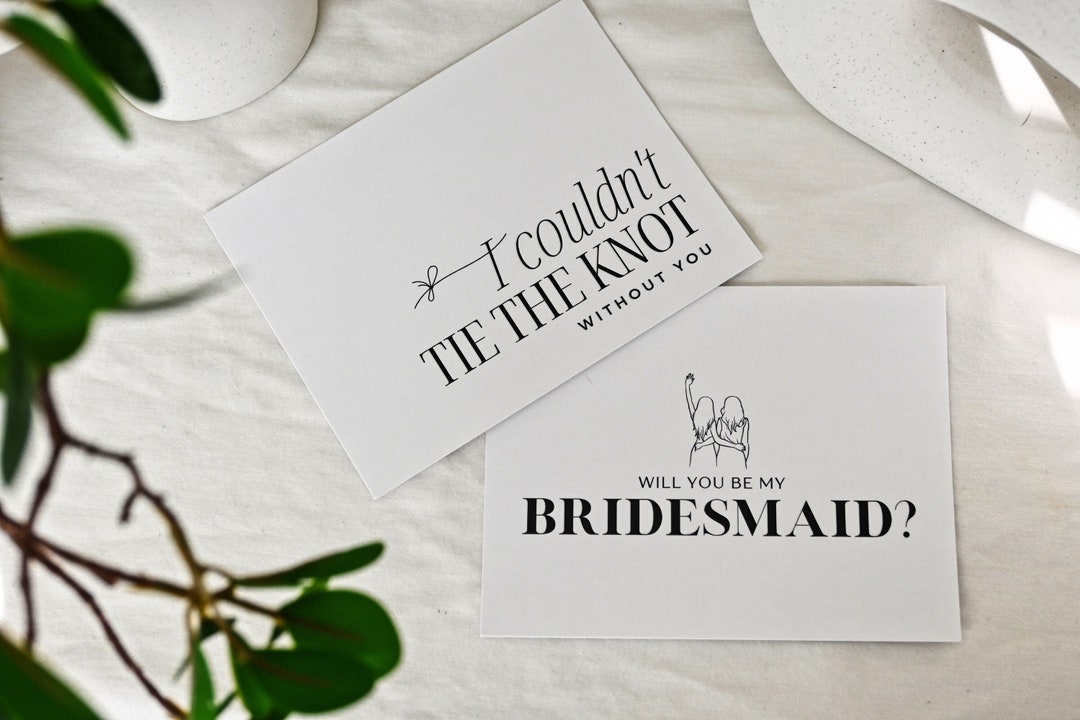 Embossed Bridesmaid Proposal Card, Bridesmaid Ask Card, Will You Be My ...