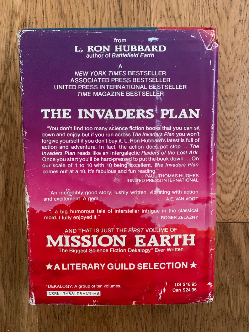 THE INVADERS PLAN Mission Earth Vol. 1 L. Ron Hubbard Scarce First ...