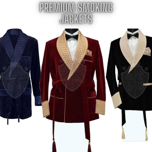 Velvet Smoking Robe - Etsy