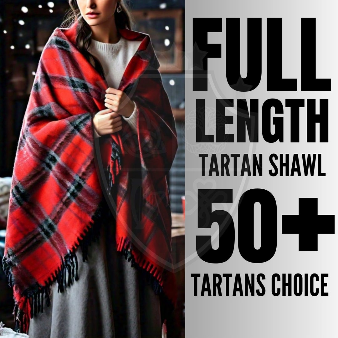 Tartan Blanket Scarf Bridesmaid Wrap, Formal Plaid Blanket Wrap, Tartan Throw for Women, Tartan ...