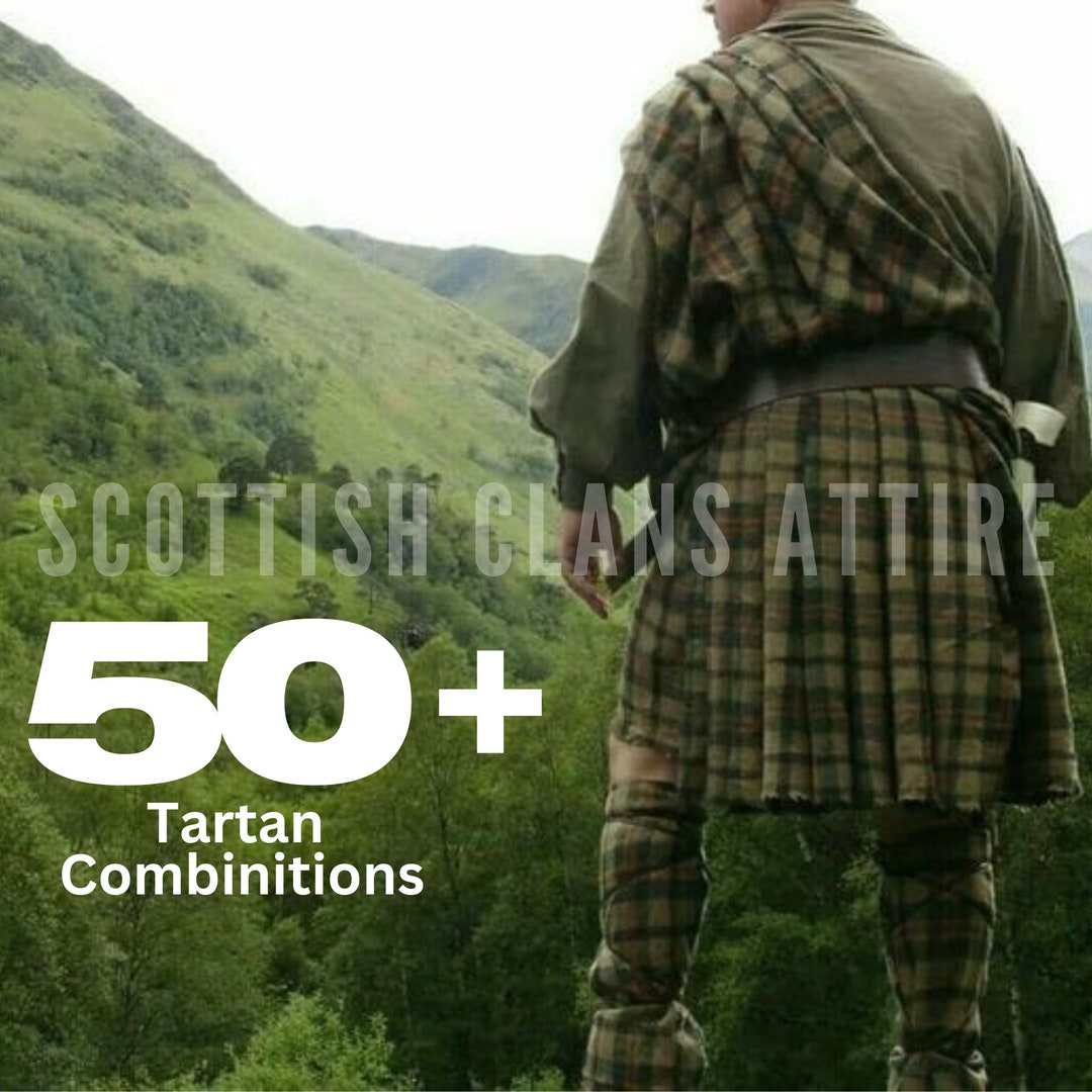 Scottish Men's Great Kilt Handmade 16th Century Highland Vintage Kilt, Tartan Great Kilt ...