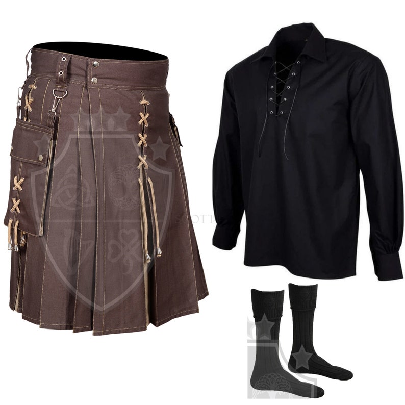 Scottish Kilts for Men Customize Scottish Kilts Cotton - Etsy